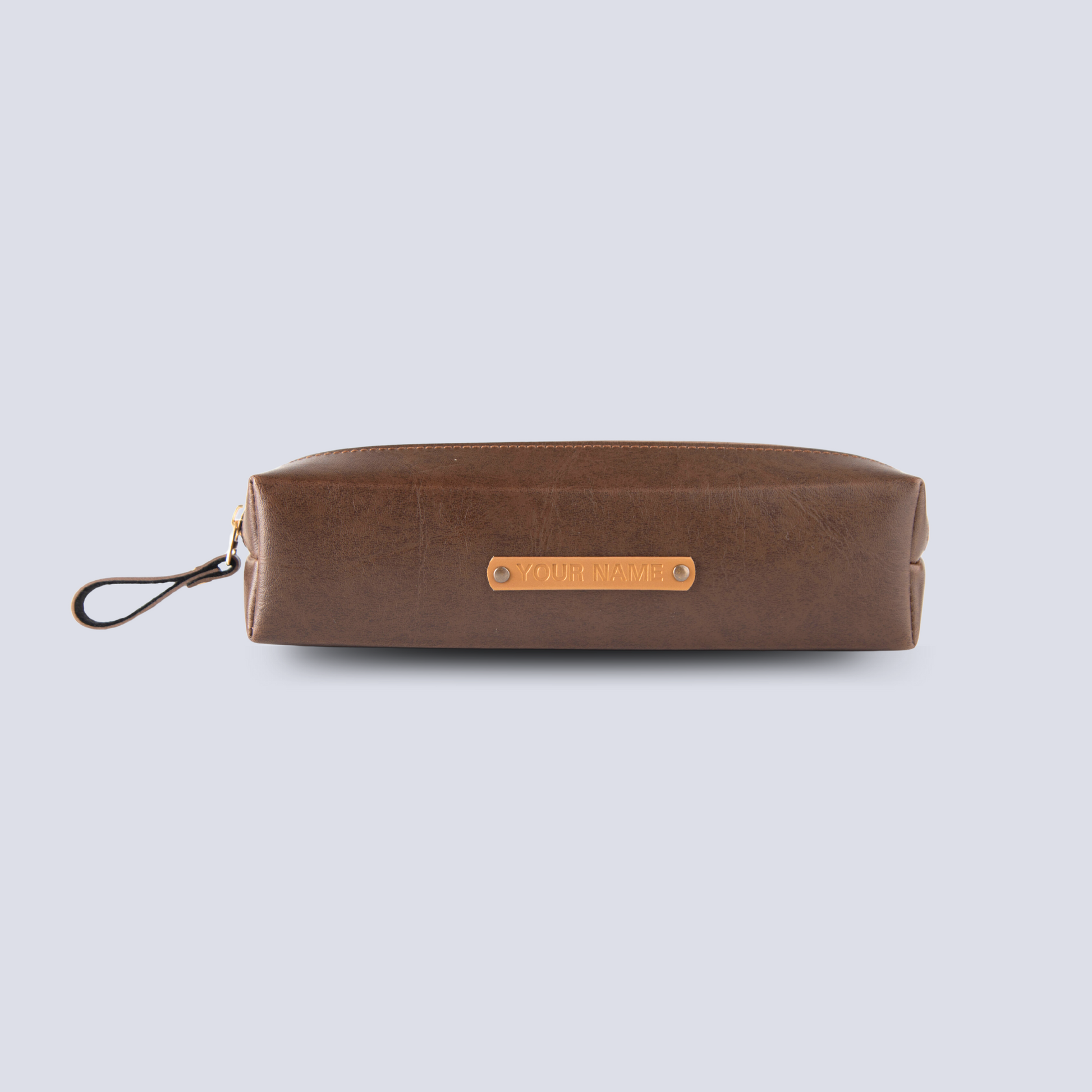 Home PERSONALISED STATIONERY POUCH - BROWN