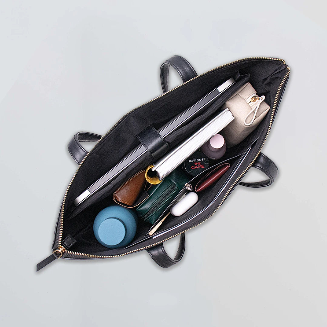 Personalised Laptop Tote Bag - Black | The Black Box Co.