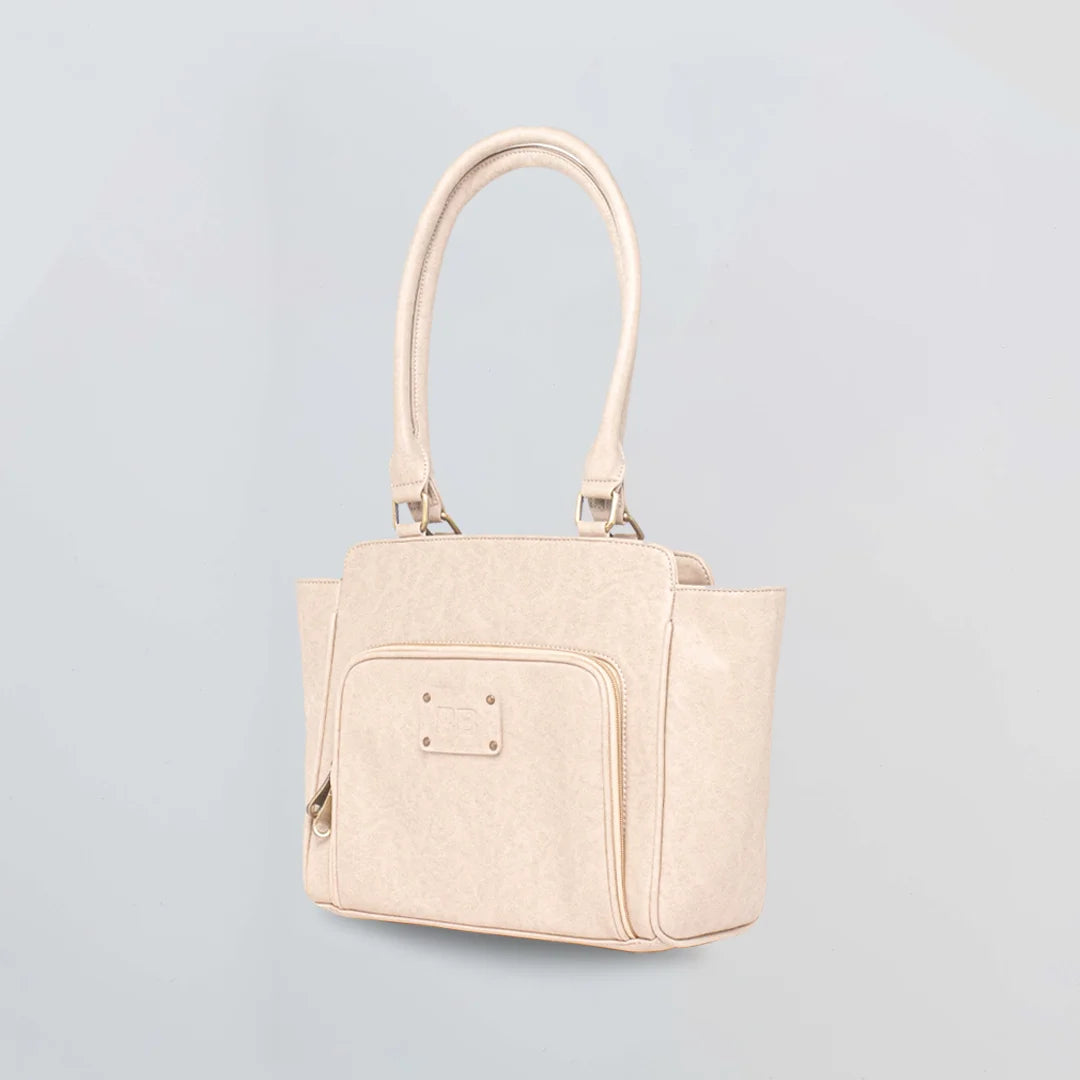 Personalised Carry All Tote Bag - Beige | The Black Box Co.