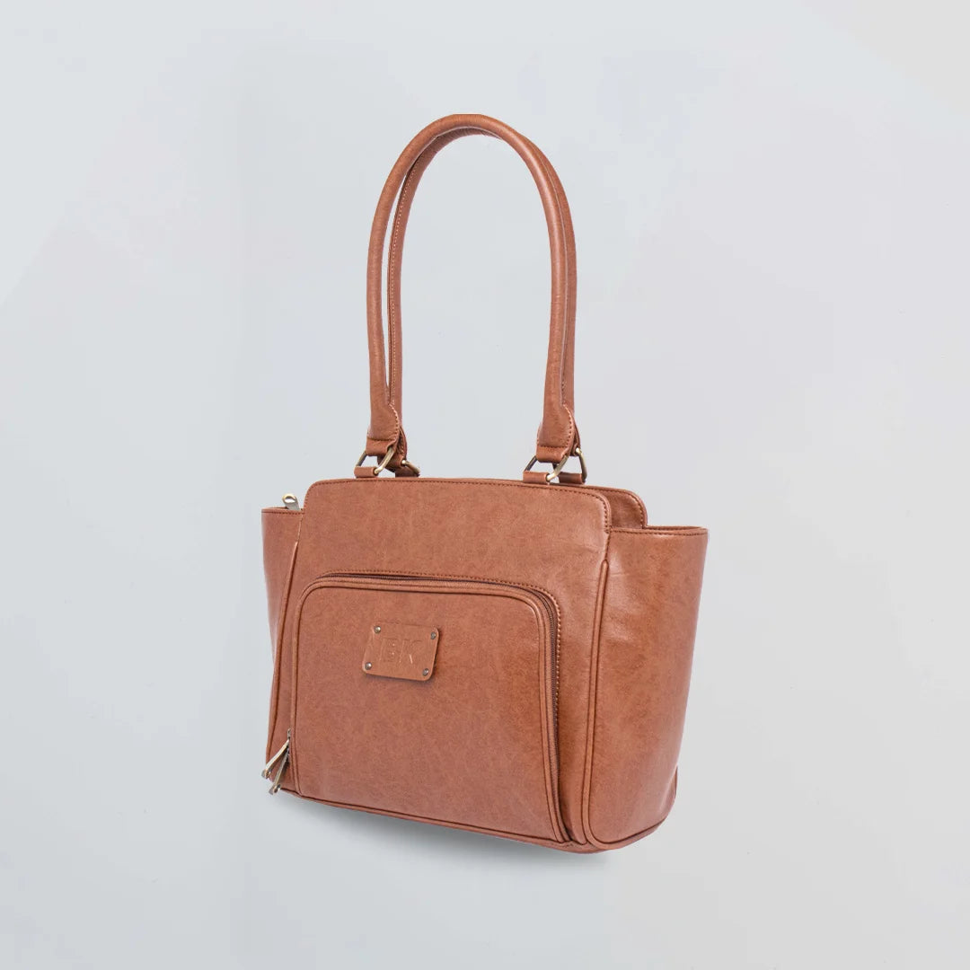 Personalised Carry All Tote Bag - Tan | The Black Box Co.