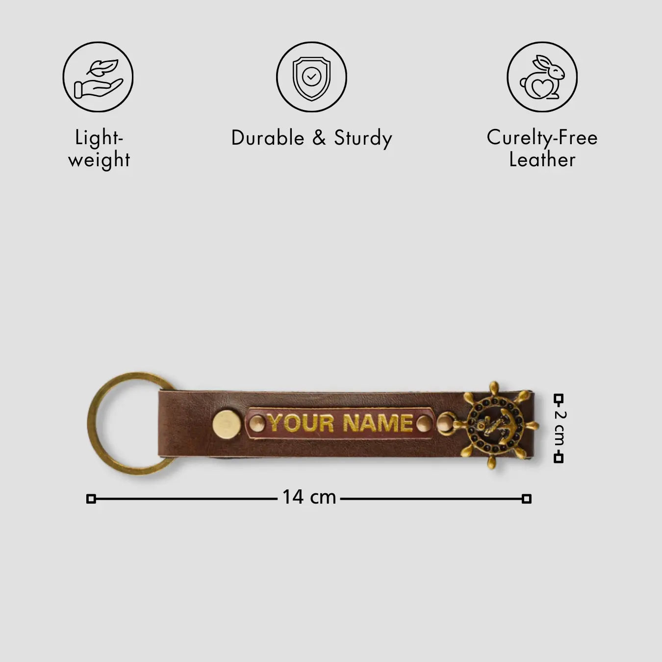 Shop Personalized Keychains Brown Online – The Black Box Co.